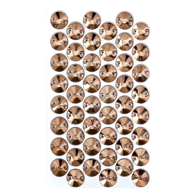 BOBOHOO Rivoli стеклянные стразы для рукоделия 12mm--40pcs, P20 Smoked Topaz
