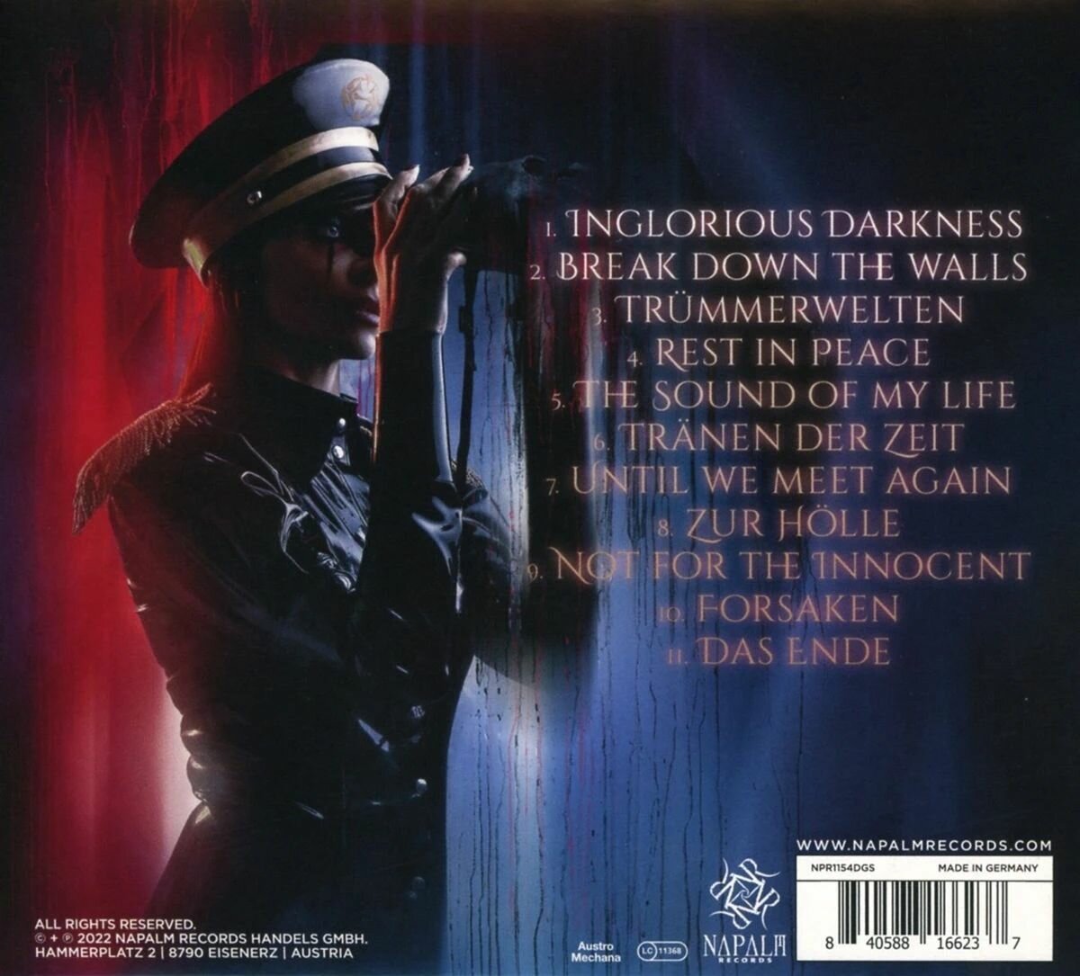 CD диск Crematory - Inglorious Darkness (CD) 2022, Digisleeve — фото 1