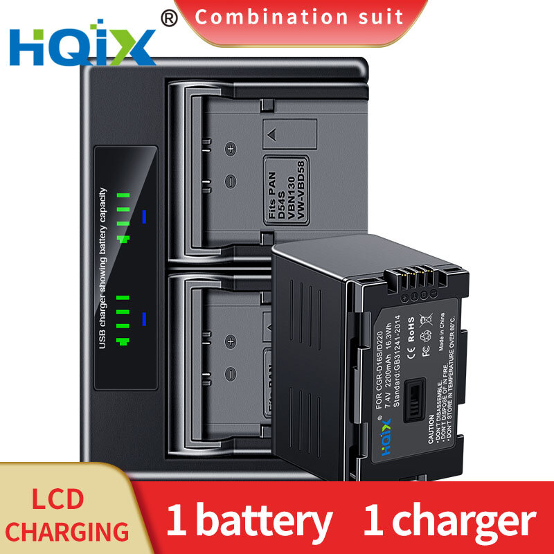 HQIX для Panasoinc PV-DV102 DV200 DV201 DV103 DV121 DV151 DV202 EZ50 NV-GS5 GS7 GS1 GS3 GS4 камера CGR-D16S Двойное зарядное устройство Аккумулятор