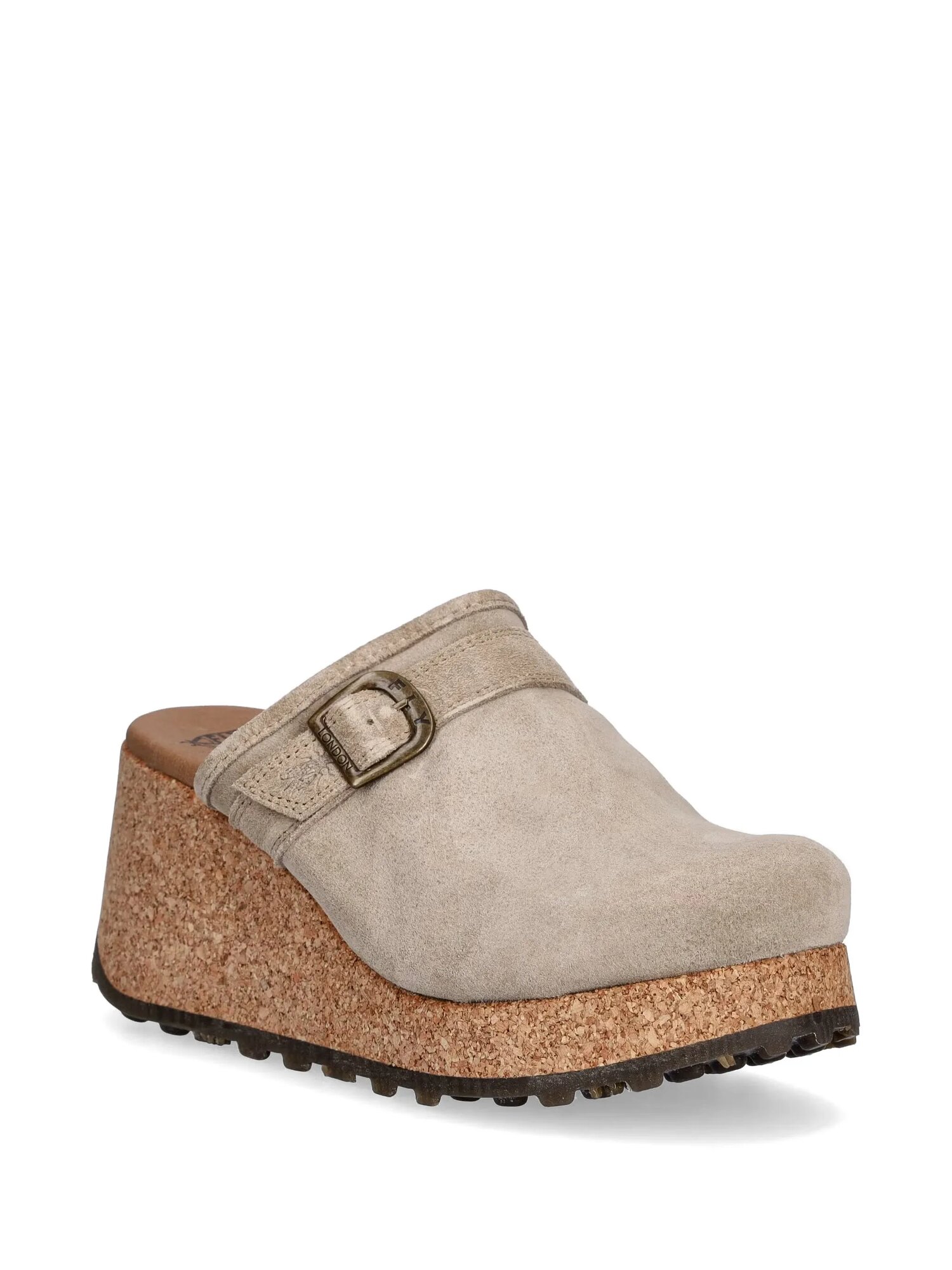 Мюли Fly London Buckle-detail cork-wedge clogs, размер 41 — фото 1