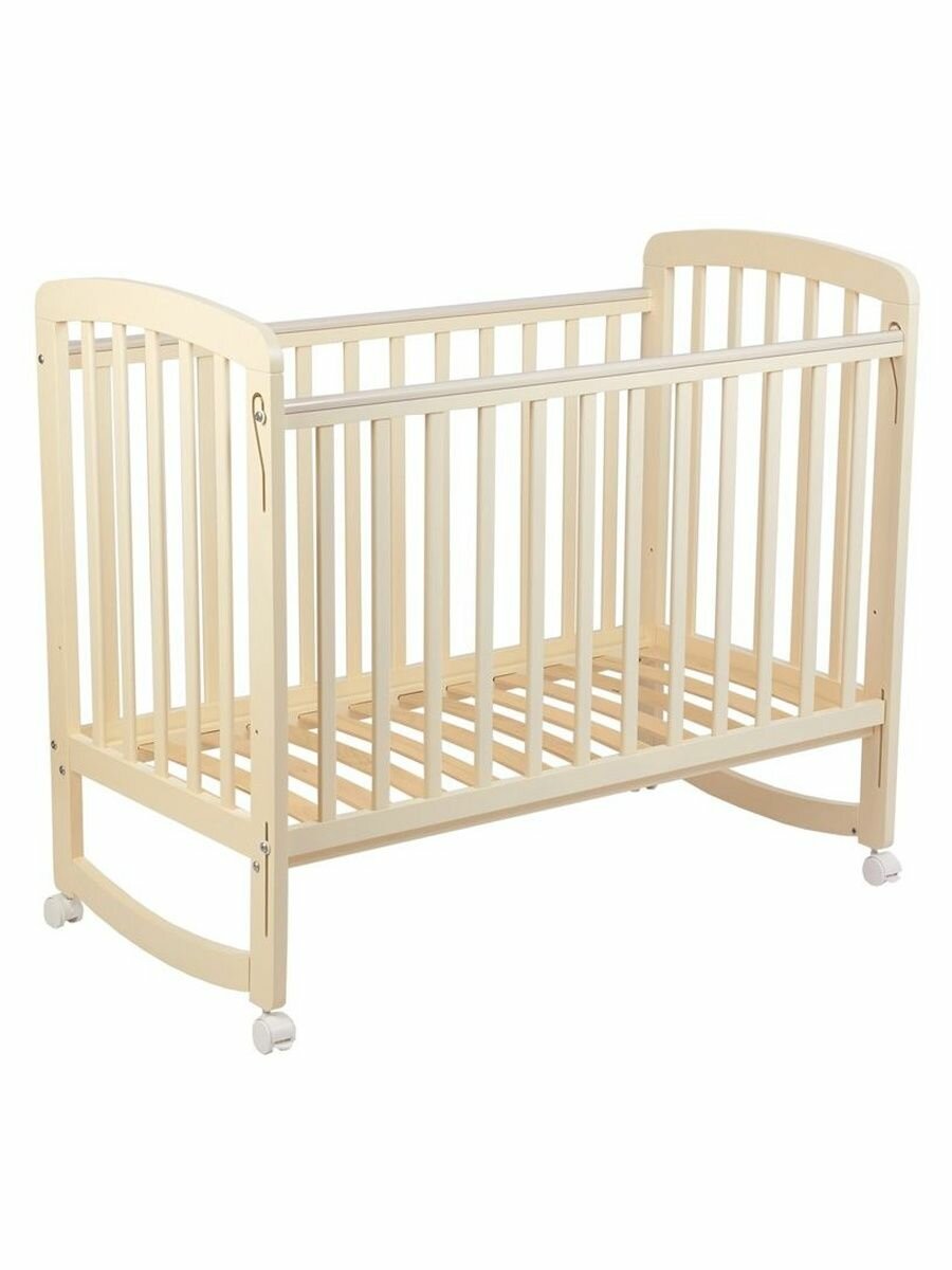 Кроватка для новорожденных Polini kids Simple 304, кровать детская 120х60 см, бежевый
