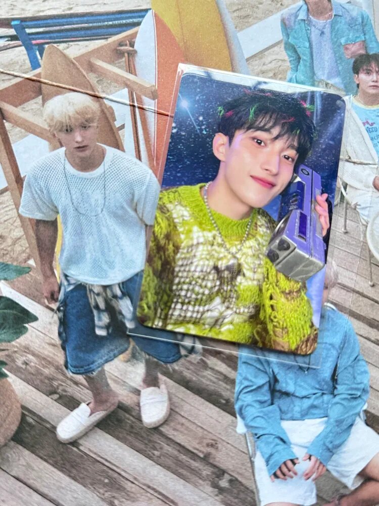 Фотокард ДК (SEVENTEEN BSS) 2nd Single Album TELEPARTY Свитер с неоновым зеленым + подарки