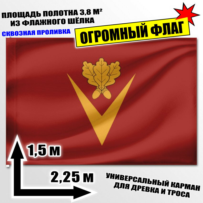 Флаг огромный Борисоглебска 225x150 см