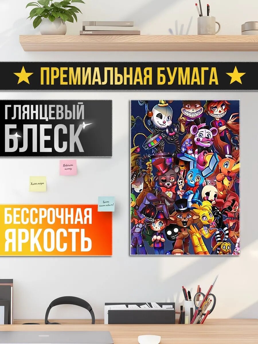 Постер на стену Cute FNAF Pattern — фото 1