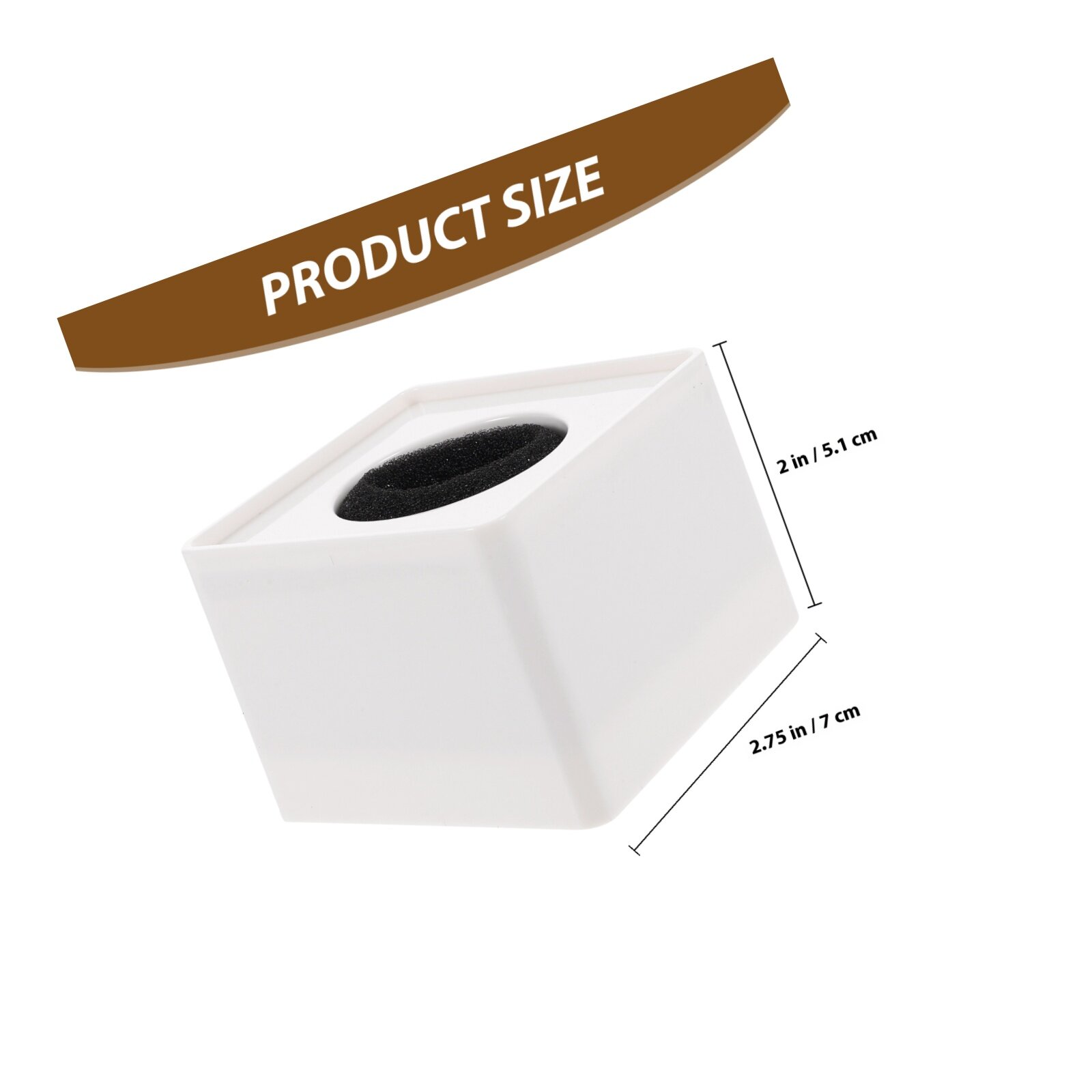 Микрофон В Форме Куба С Логотипом Для Интервью Белый Размер 7x7x5.1 Cm