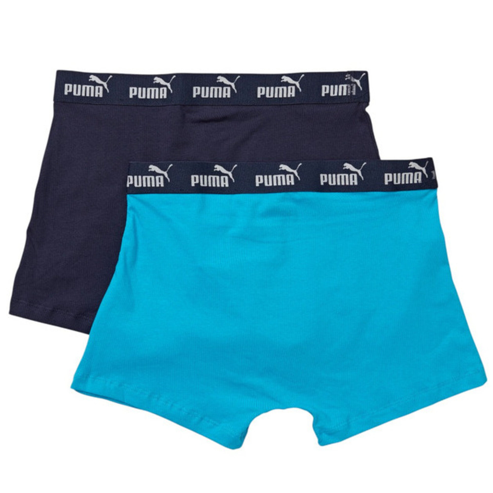 Трусы PUMA ELEMENTS MEN BASIC BOXERS 2P, размер S, голубой/темно-синий — фото 1