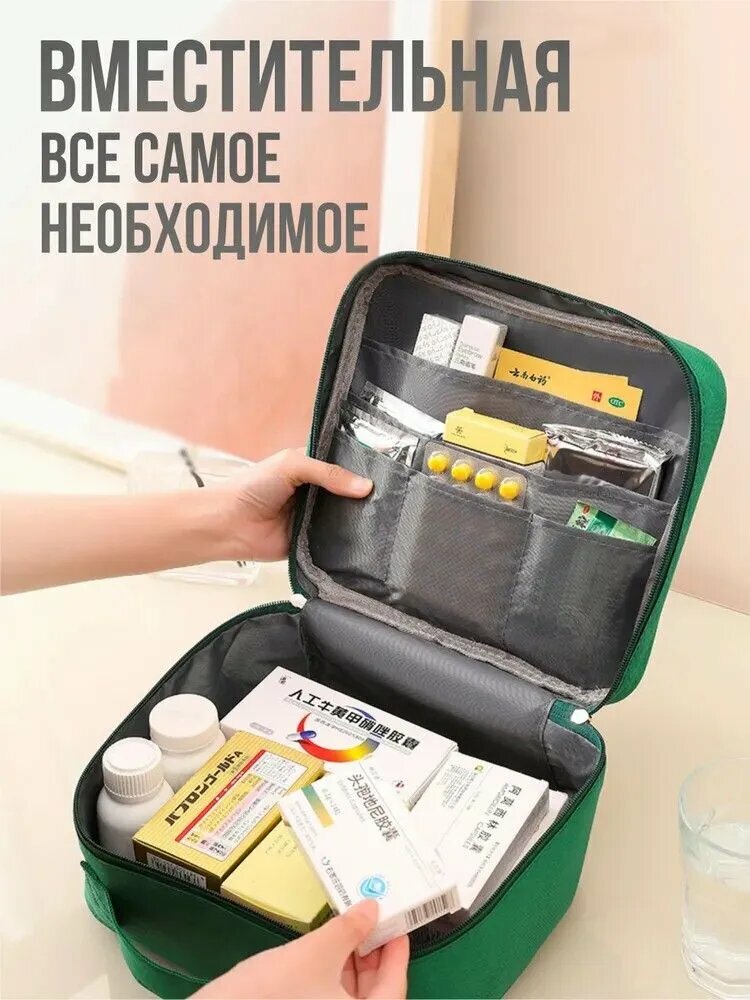 Сумка , фактура тиснение, вязаная, зеленый, — фото 1