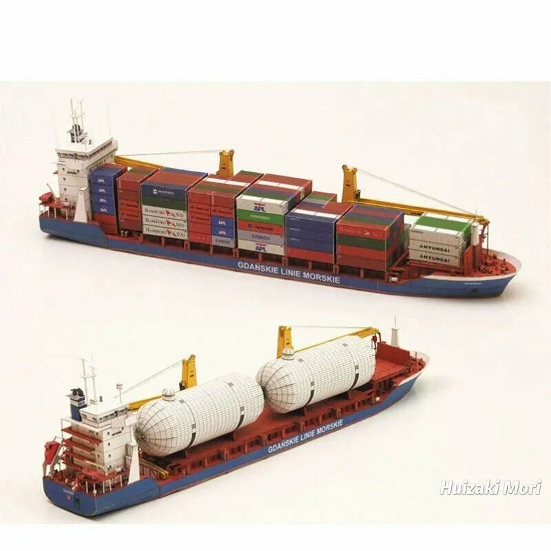Бумажная модель корабля Gdansk 1:400 DIY