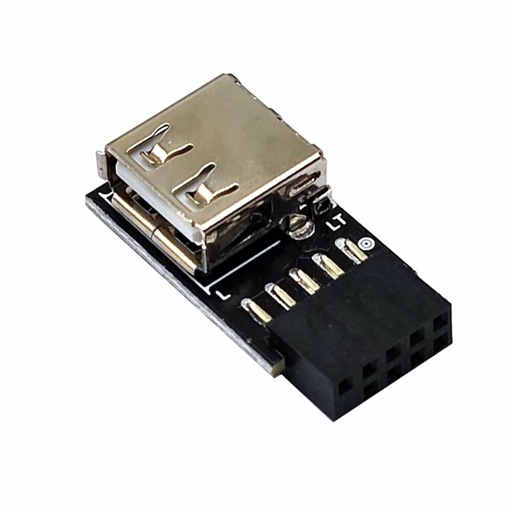 Настольный ПК с 9-контактным разъемом для подключения к USB 2.0 С адаптером для расширения женского порта