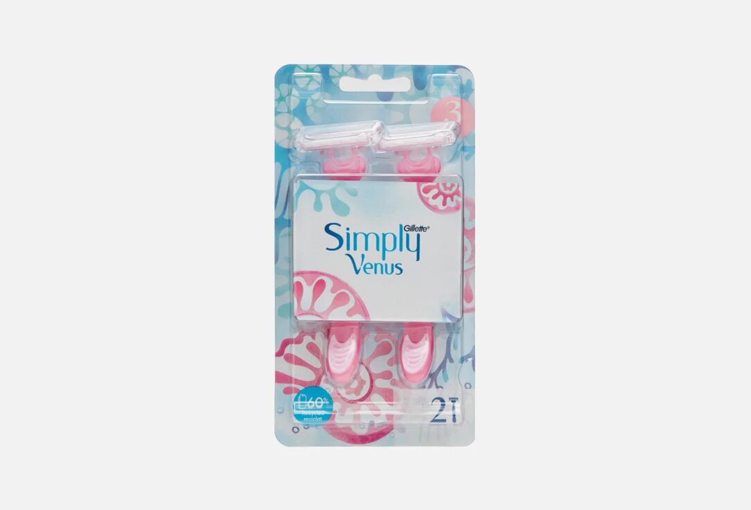 Venus Gillette Simply Venus 3 Basic Одноразовые Бритвы 2шт