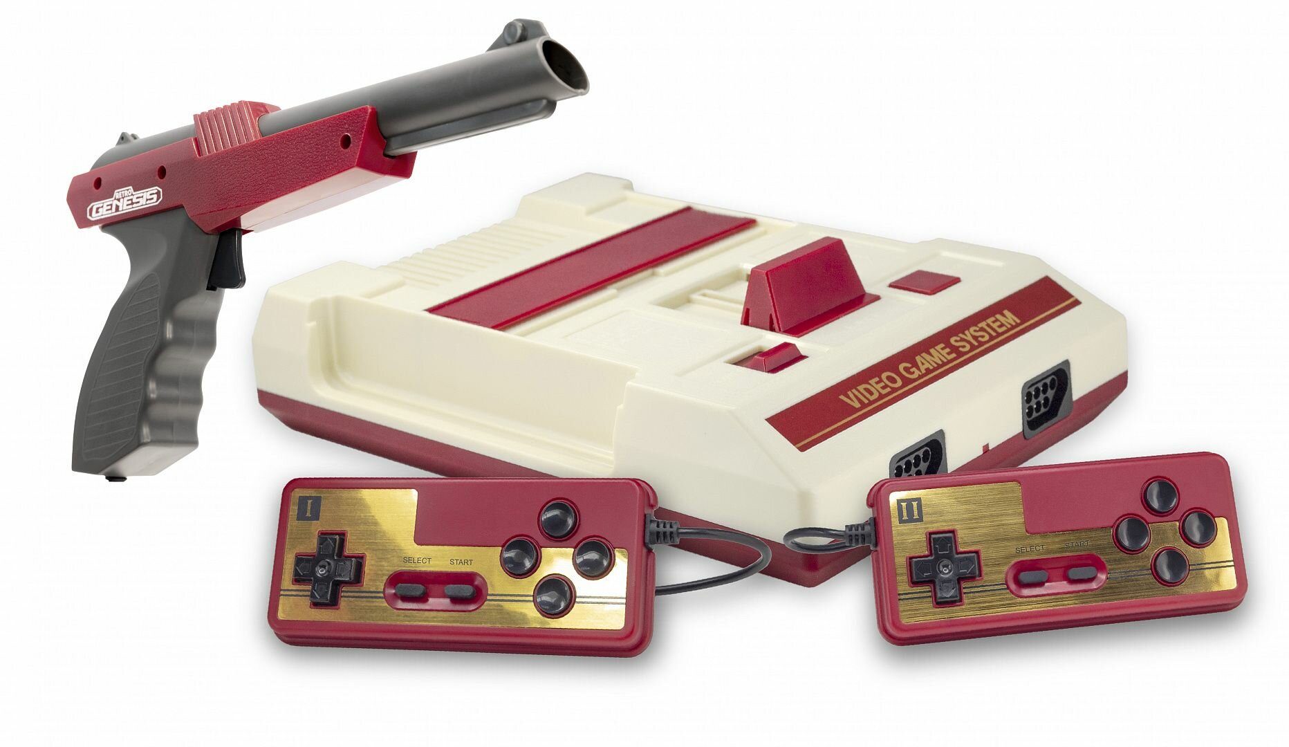 Игровая приставка Retro Genesis "Lazergun", 450 игр, пистолет Zapper, 2 джойстика
