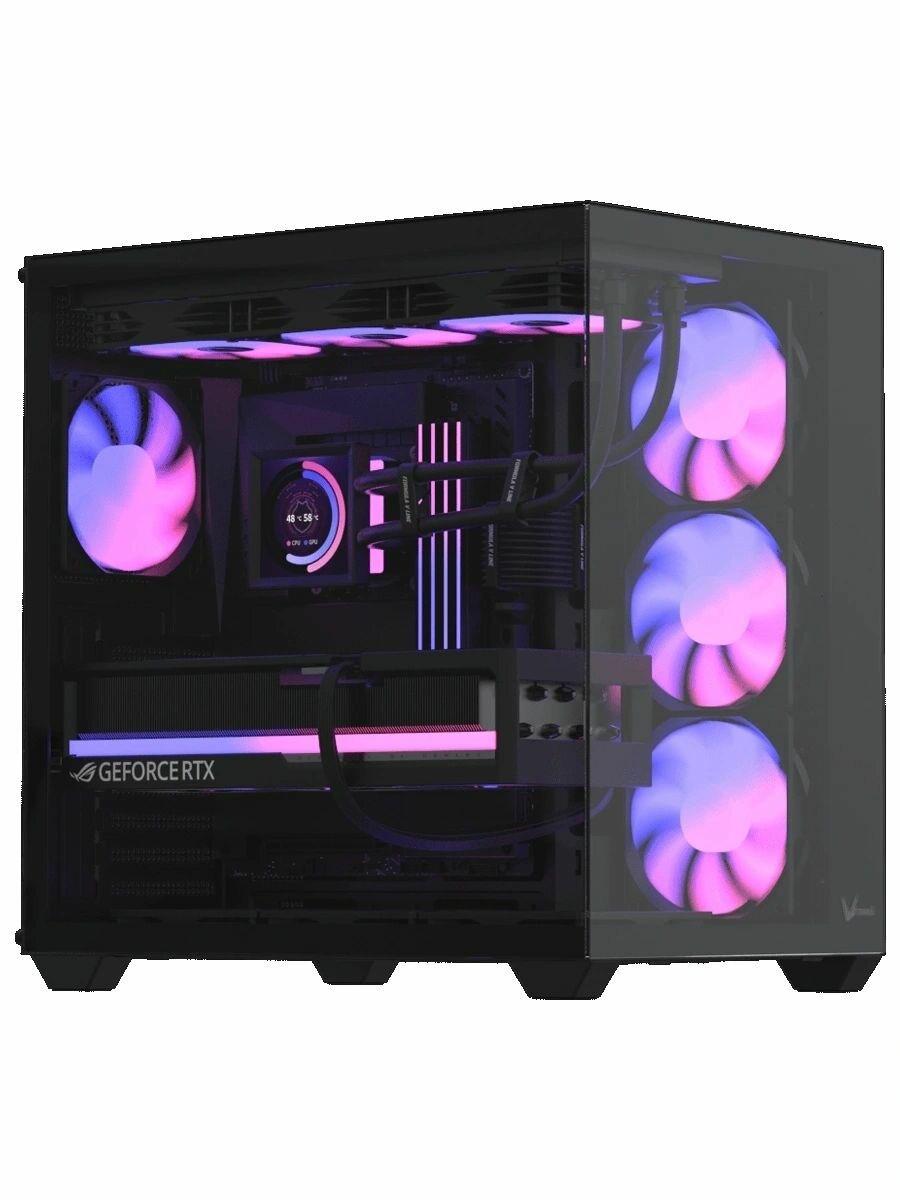 Корпус Formula Crystal Z2 Plus AR V2 черный без БП E-ATX 6x120mm 3x140mm 1xUSB2.0 1xUSB3.0 audio bott PSU