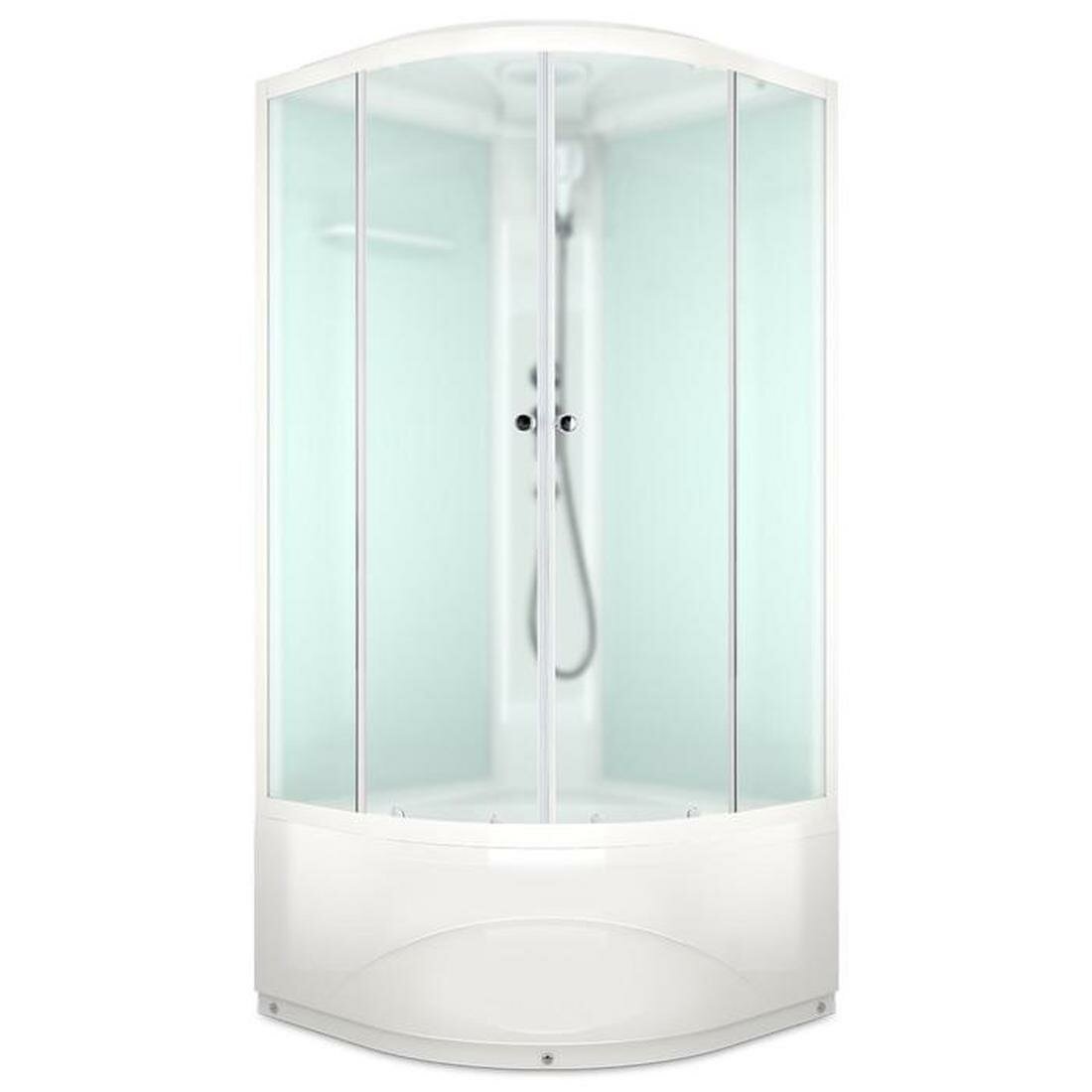 Душ. кабина DOMANI-Spa Delight 88 high, поддон 45 см, белые стенки, 80х80 см, матовая