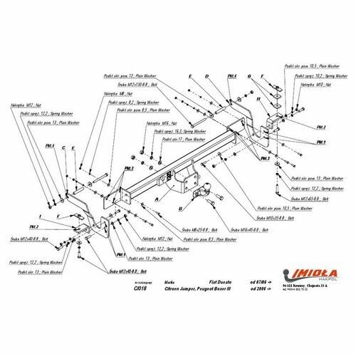 Фаркоп hyundai (ioniq 6) IMIOLA C018