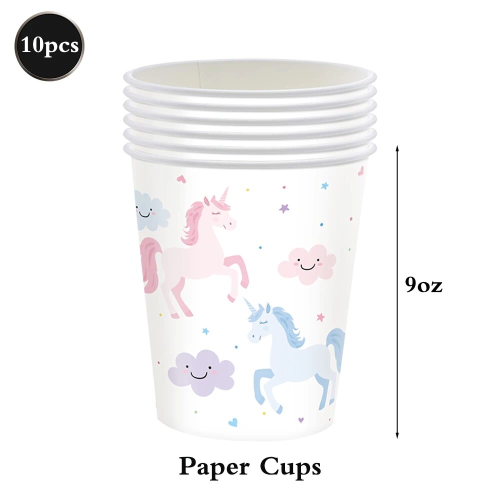 Набор для вечеринки с единорогами EsenTroye Cups 10pcs