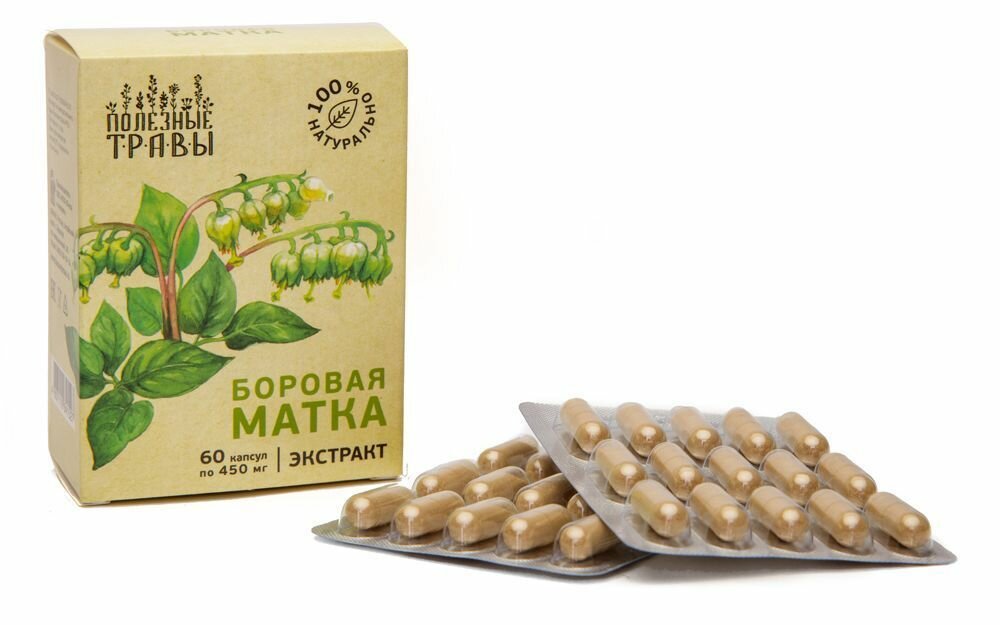 Фитокомплекс гинекологический Пчела и человек Боровая матка растительный экстракт №60 капсул