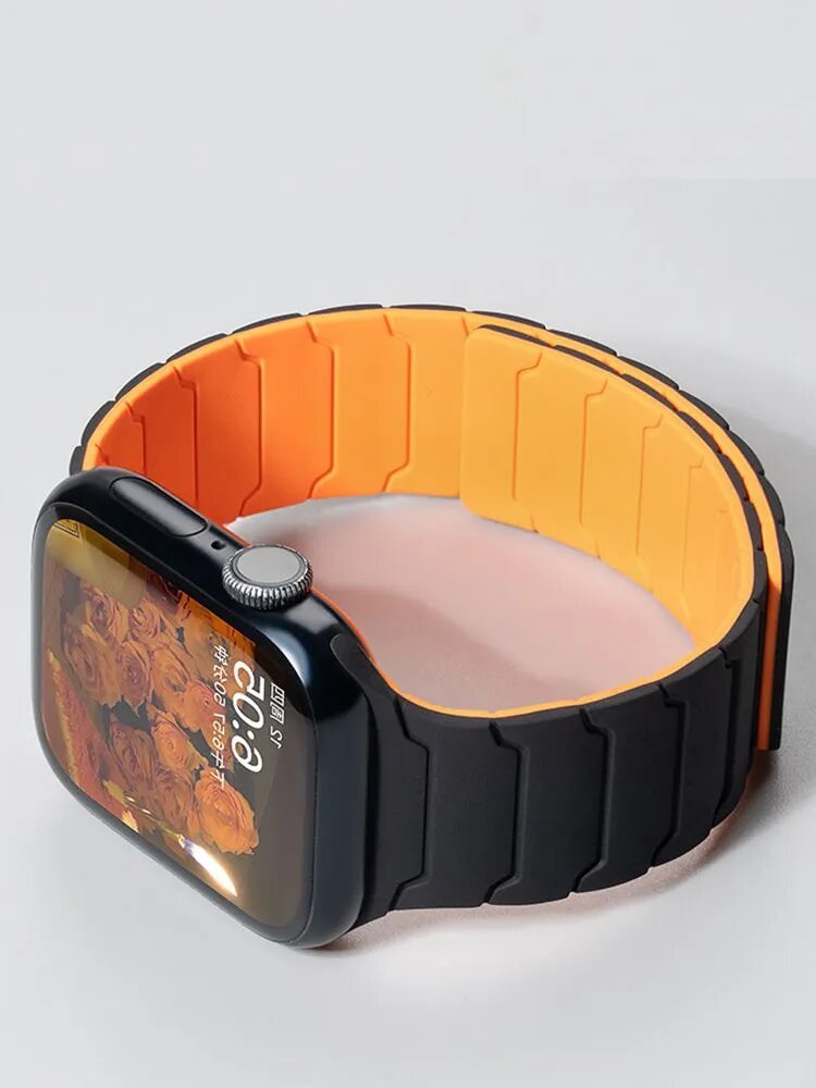 Силиконовый магнитный ремешо, для Apple Watch Series 1-9 / SE и Ultra 42/44/45/49 мм, Series (10/11) 46 мм