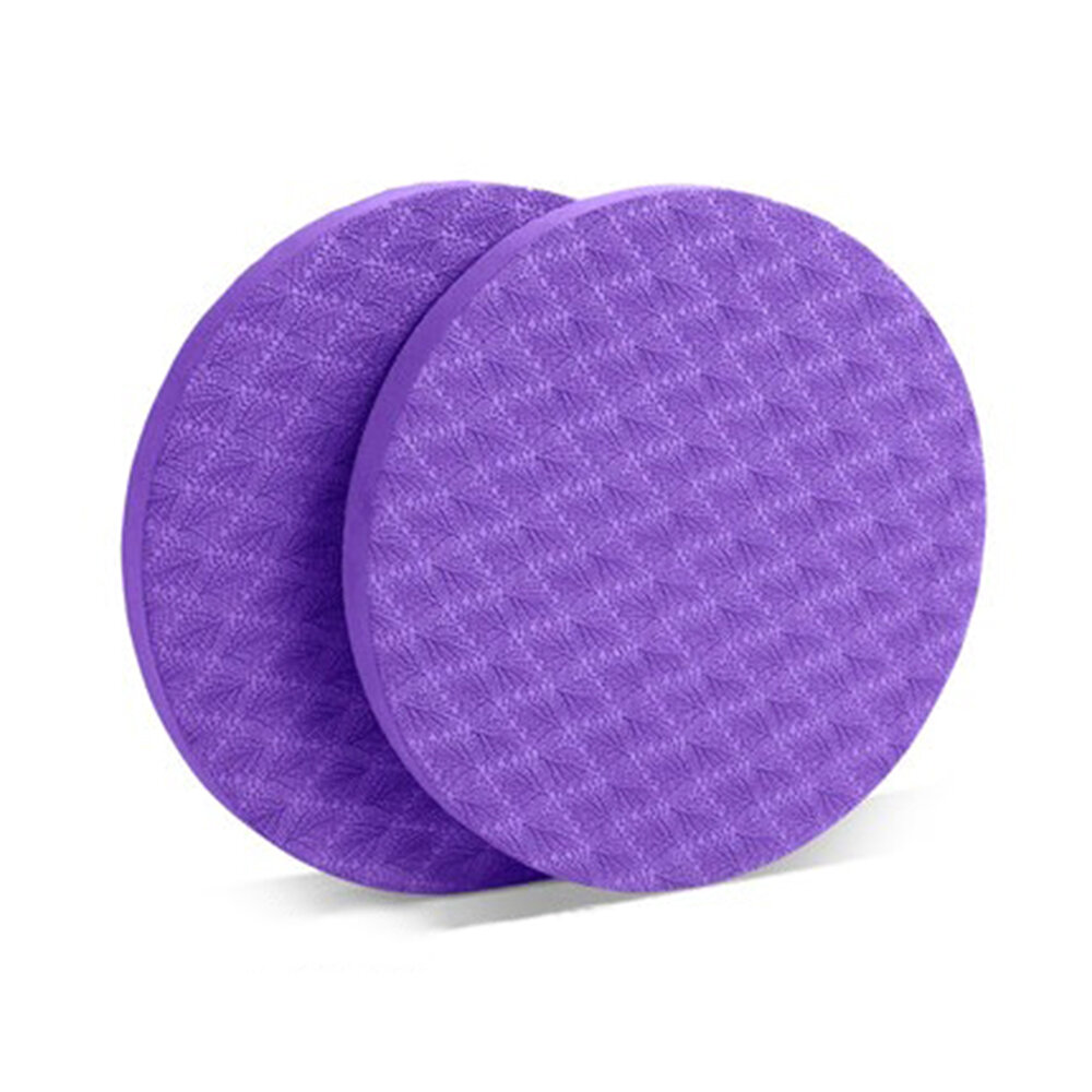 2 ПС Yoga Round Knee Pads Cushion Elbow Mat Portable Black/Green/Light Purple/Dark Purple/Pink TPE Diameter 170mm Thickness 15mm для Office Home Workout Train
