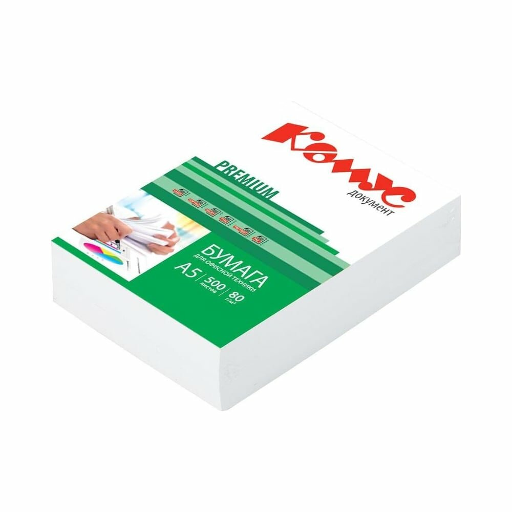 Бумага Комус premium а5, марка а, 80 г/кв. м, 500 л 1633947