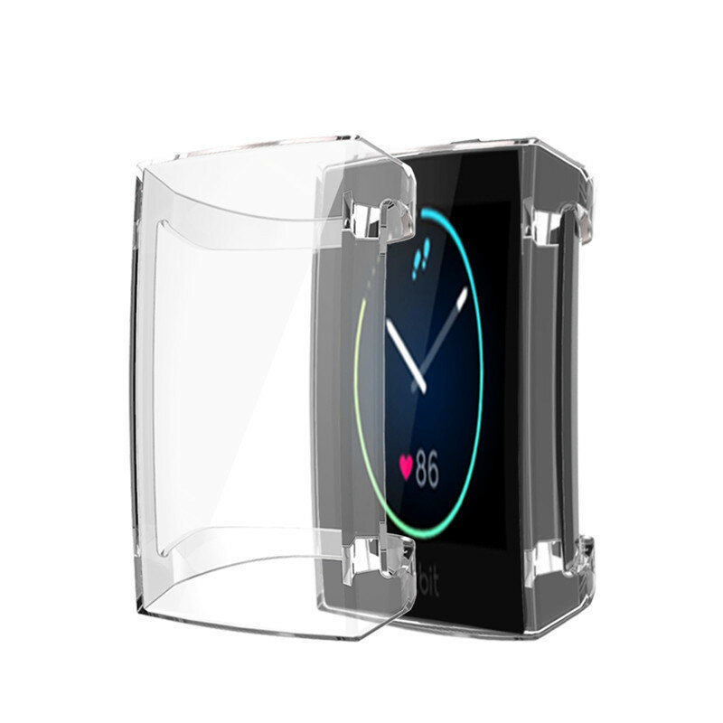 Прозрачный чехол из ТПУ с электролитическим покрытием для Fitbit Charge 3/3SE/4 с защитой экрана и ударопрочным дизайном
