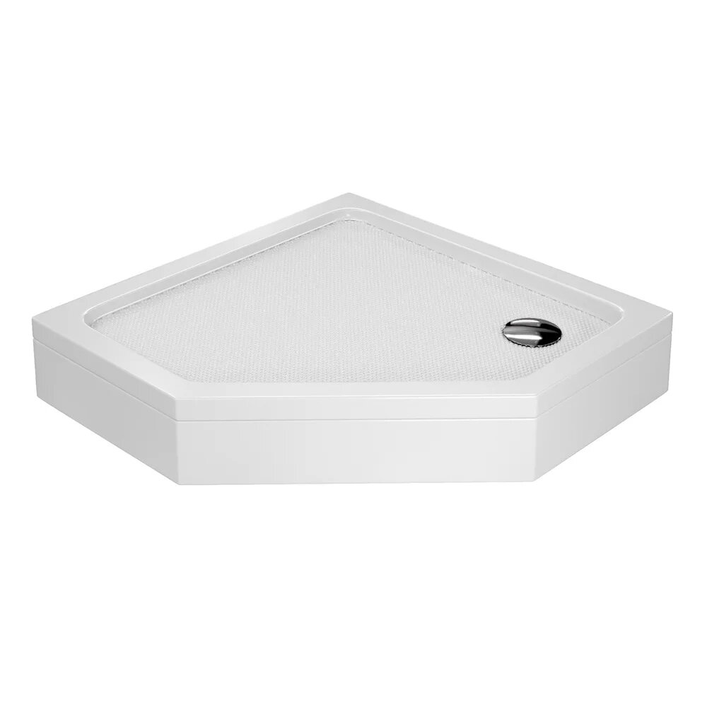 Поддон для душа Wasserkraft Isen 26T11 90x90 см, акриловый, пятиугольный, средний, с антискользящим покрытием, немецкий