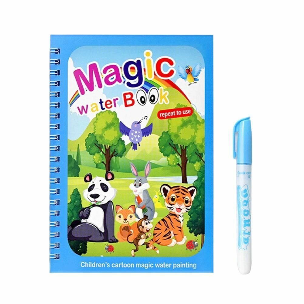 Многоразовая водная раскраска с маркером Magic Water Book Морские обитатели