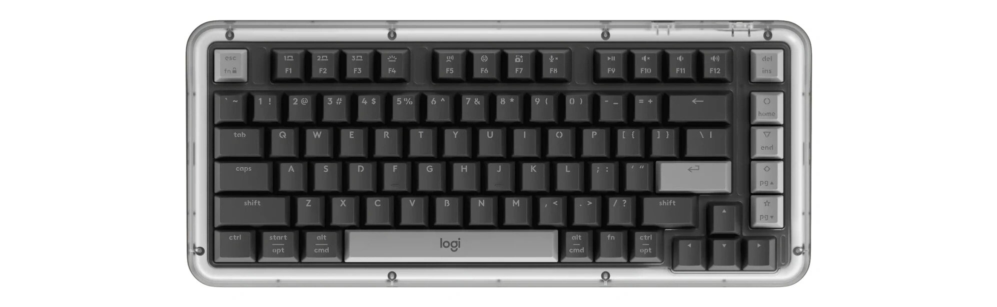 Клавиатура Logitech K75M механическая графитовый USB беспроводная BT/Radio Multimedia (920-013299)
