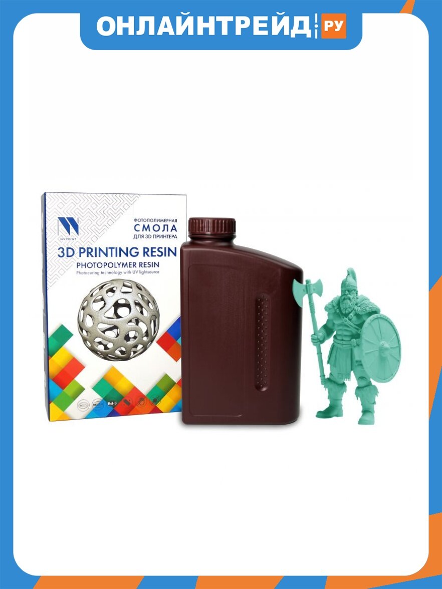 Фотополимерная смола NV Print NVPRINT ABS Like Resin Green для 3D печати 1 кг (бут)