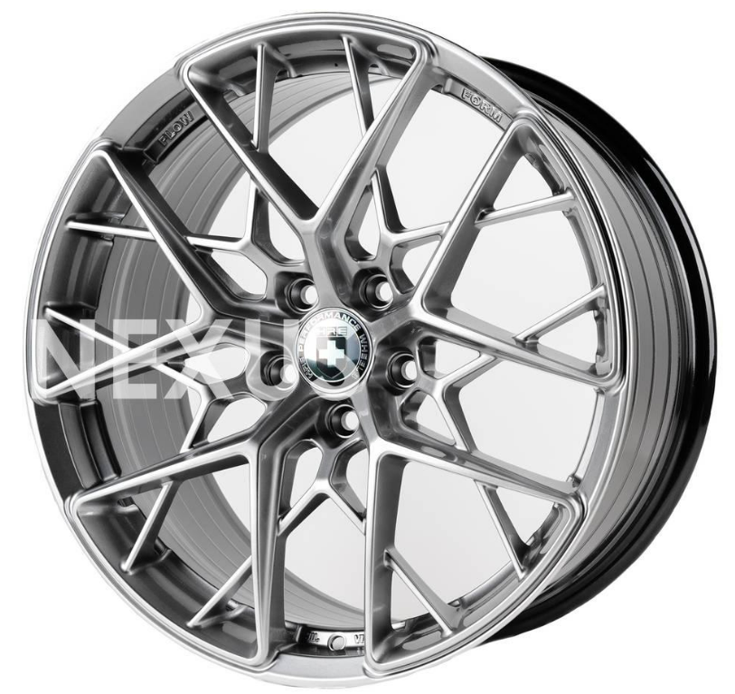Литые диски 4 шт, комплект HRE FF-10, R17, PCD 5x100, 7.5J, ET38, DIA73.1, цвет Hyper Black