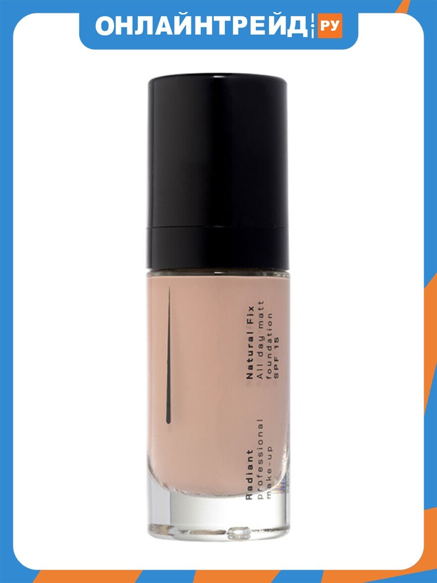 Стойкий матирующий тональный крем Radiant Professional Make-up NATURAL FIX SPF 15, тон 101 светлый беж