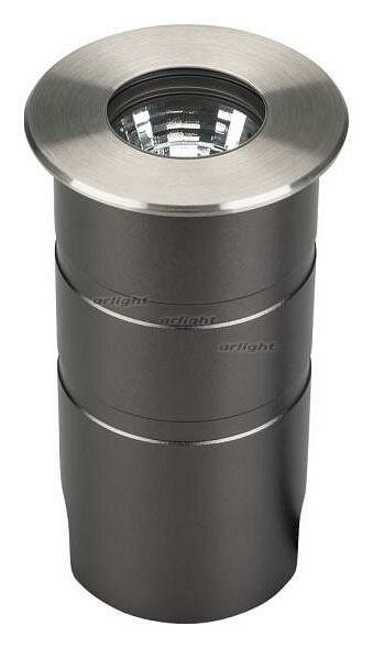 Встраиваемый в дорогу светильник Arlight LTD-GROUND-R65-6W Warm3000 (SL, 24 deg, 230V) 026449 цвет плафона подвески Прозрачный, цвет арматуры Серебро