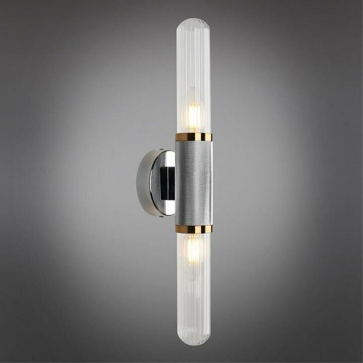 Бра Aployt Bryn1a APL.307.41.02 цвет плафона подвески Прозрачный, цвет арматуры Бронза, Серебро — фото 1