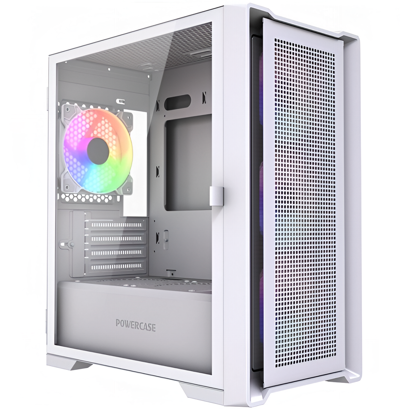 Корпус Mini-Tower PowerCase ALISIO Micro X4W V2 LE ARGB, Micro-ATX, White (CAMCXW-A4-LE)