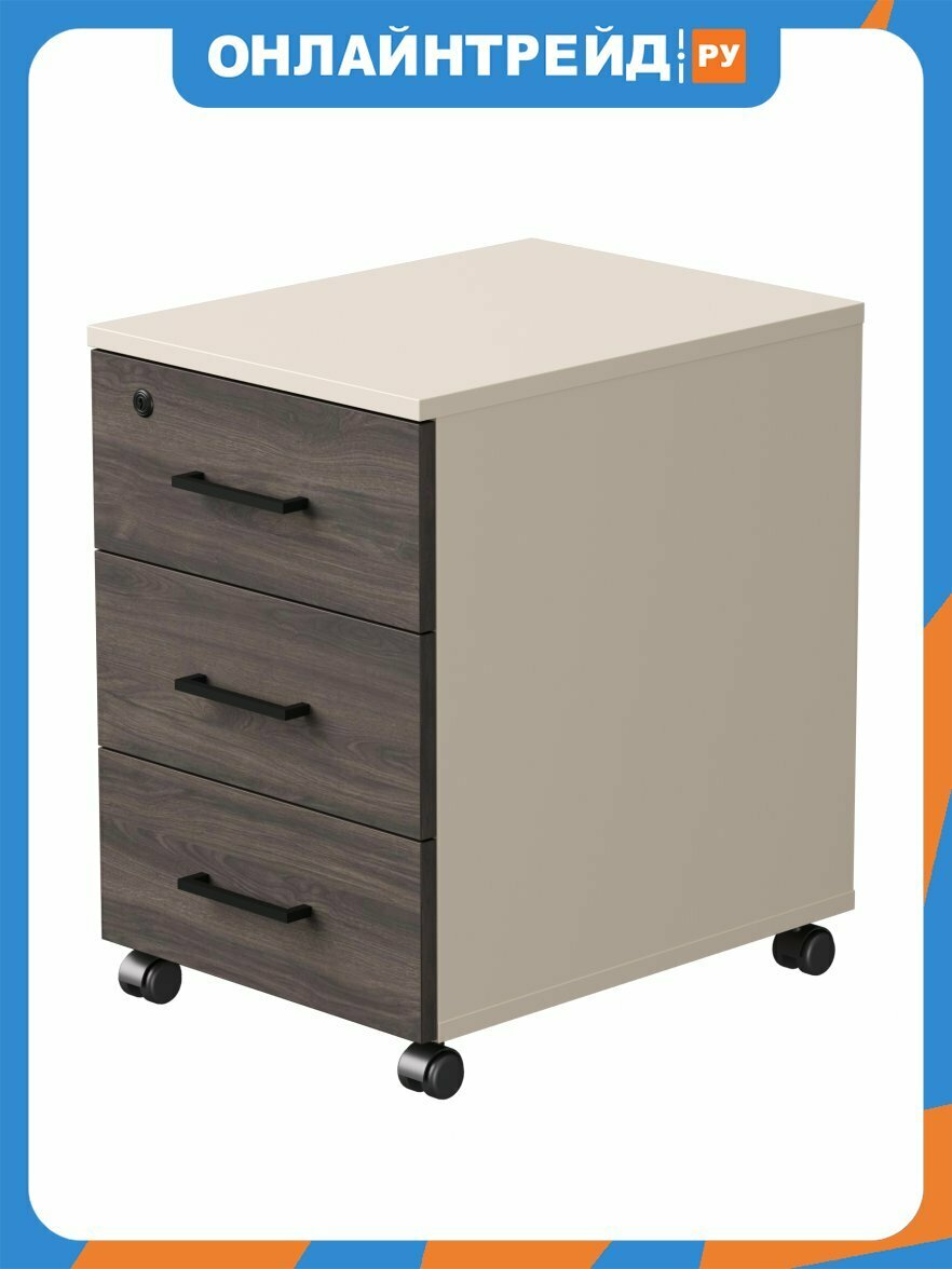 Тумба (мобильная) Everprof EVO 406х540х608 Кашемир/Дуб Пасадена