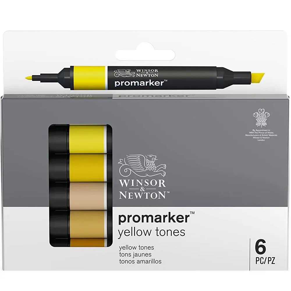 Winsor&Newton Набор маркеров Спиртовой, толщина: 6 мм, 6 шт.