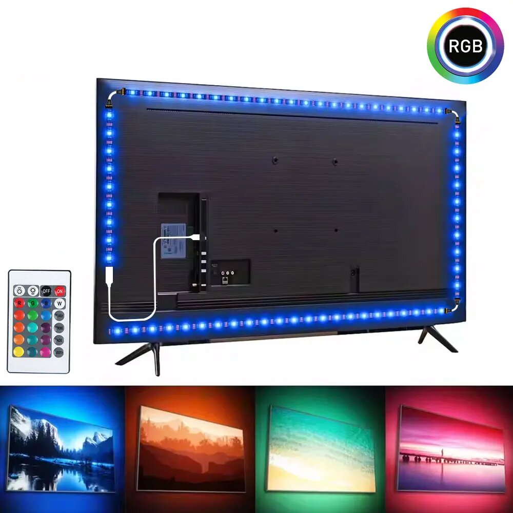 RGB светодиодная лента для подсветки телевизора 55inch