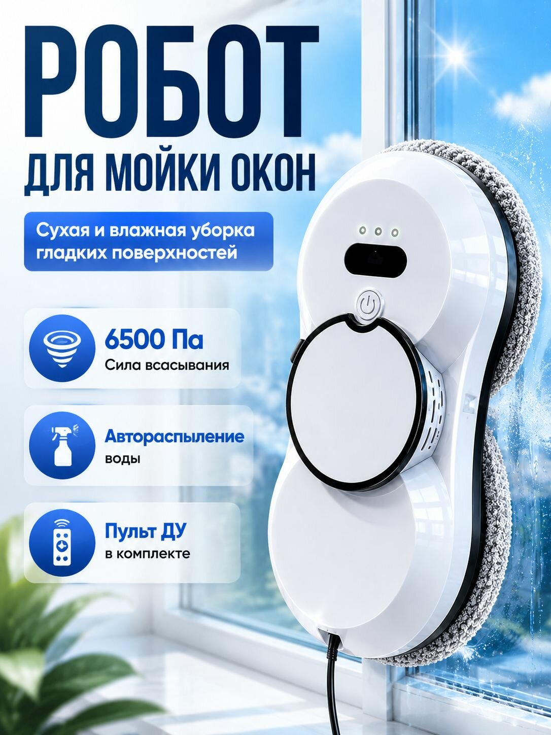 Робот мойщик окон / Робот мойщик окон с распылением