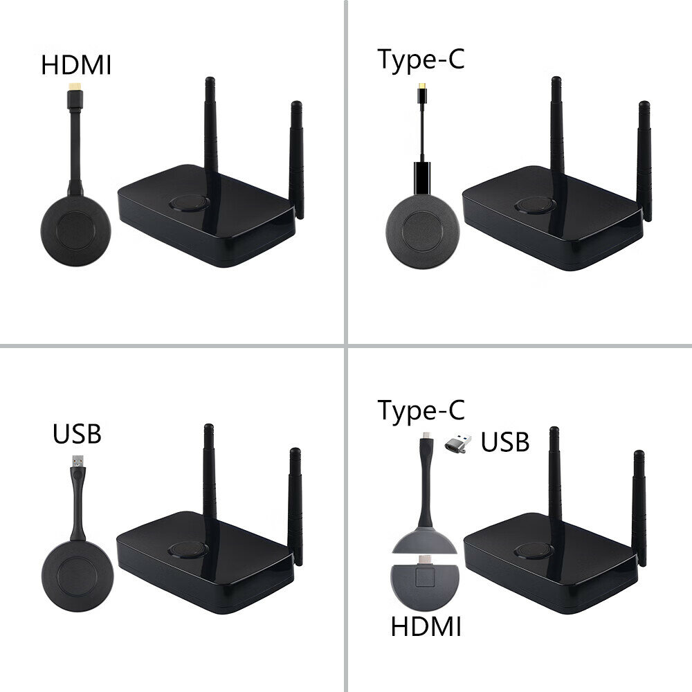 Беспроводное устройство для отражения экрана HDMI HD передатчик совместимый с устройствами Apple Huawei Xiaomi для