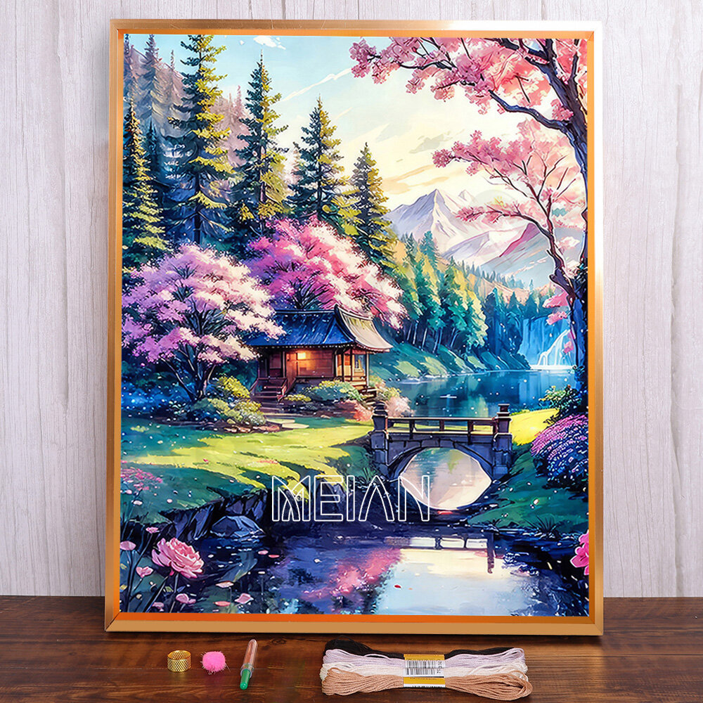MEIAN Набор для вышивания,30x40CM,11CT,40 цветов
