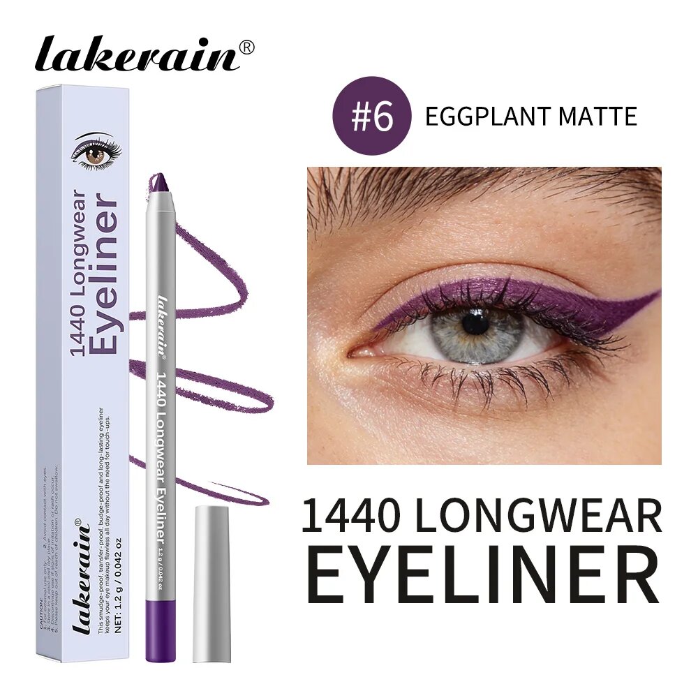 Lakerain Подводка для глаз Eggplant Matte, Color 6