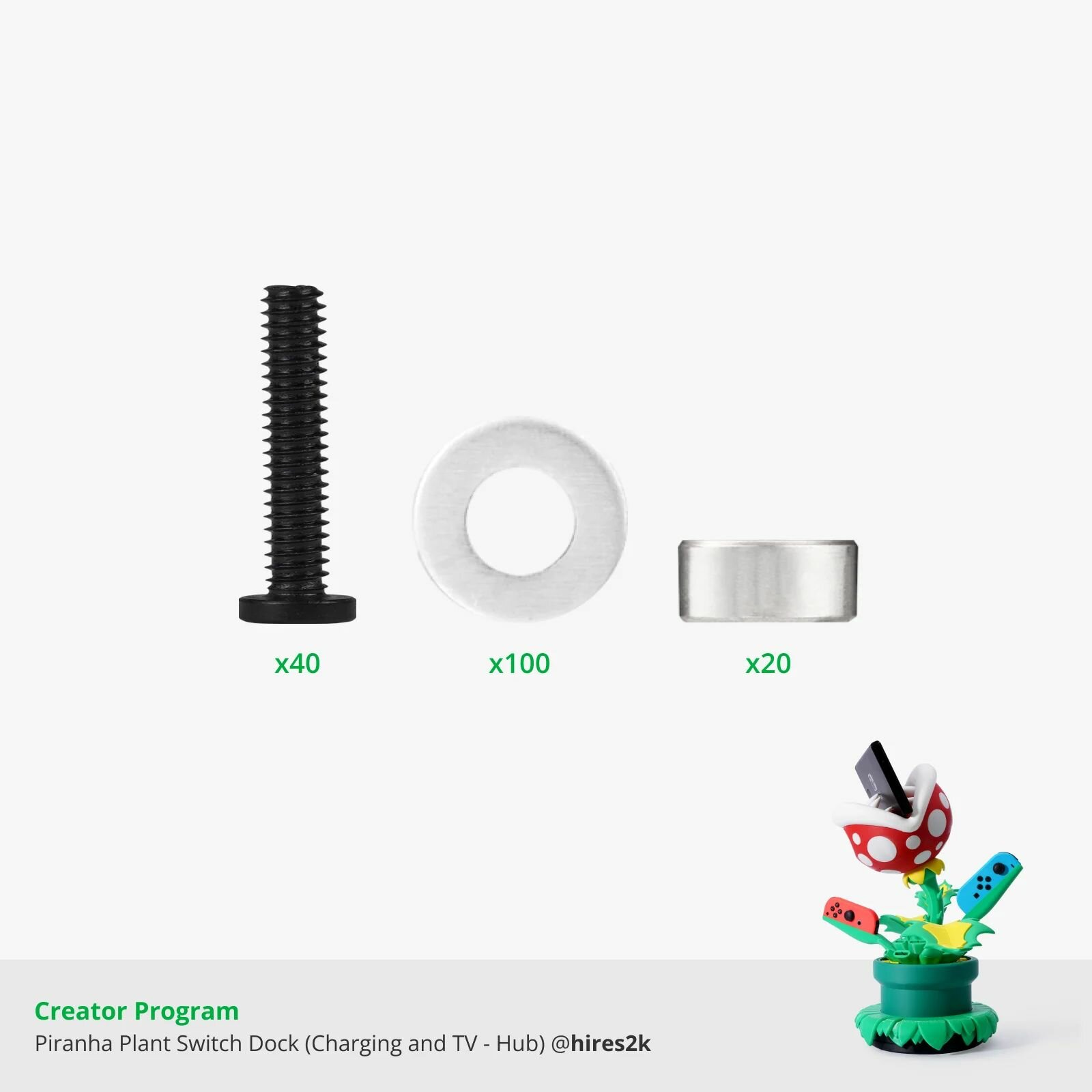 Комплект для сборки ZH015 Piranha Plant Switch Dock Kit