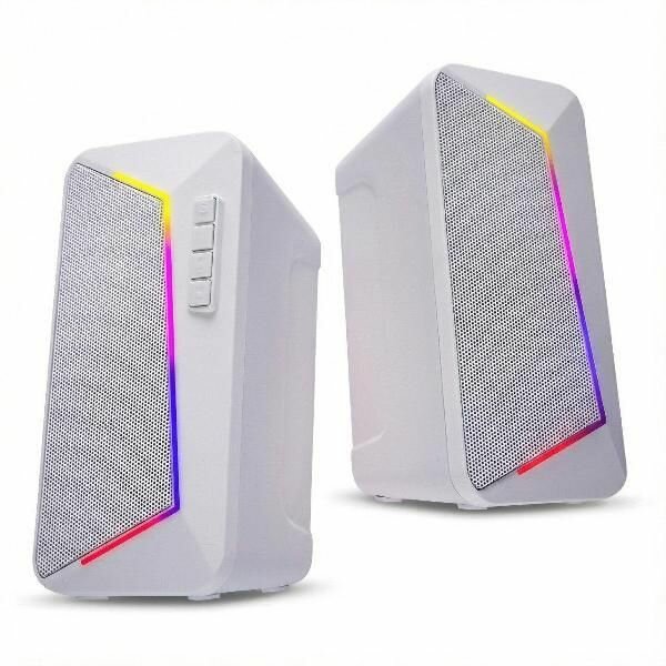 Колонки компьютерные 2.0 BlackRed T16 белый