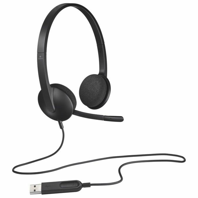 Гарнитура Logitech H340 чёрный, проводная, USB