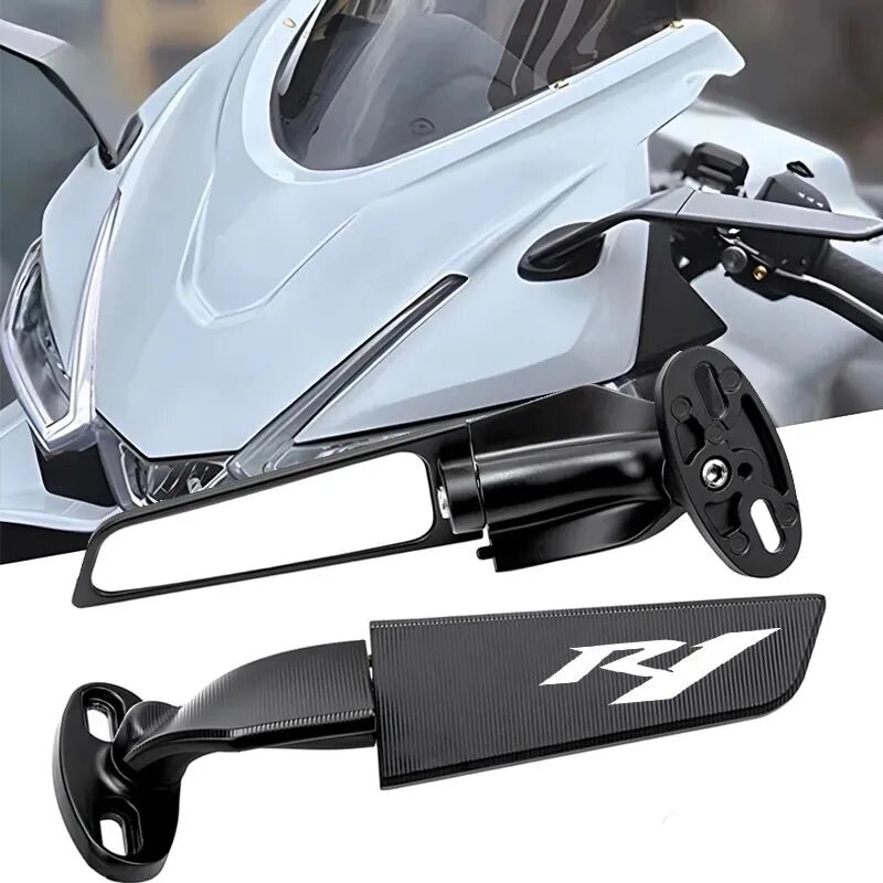 Для мотоцикла Yamaha YZF R1 YZFR1 YZF-R1M R1M зеркало заднего вида CNC с фиксированным крылом