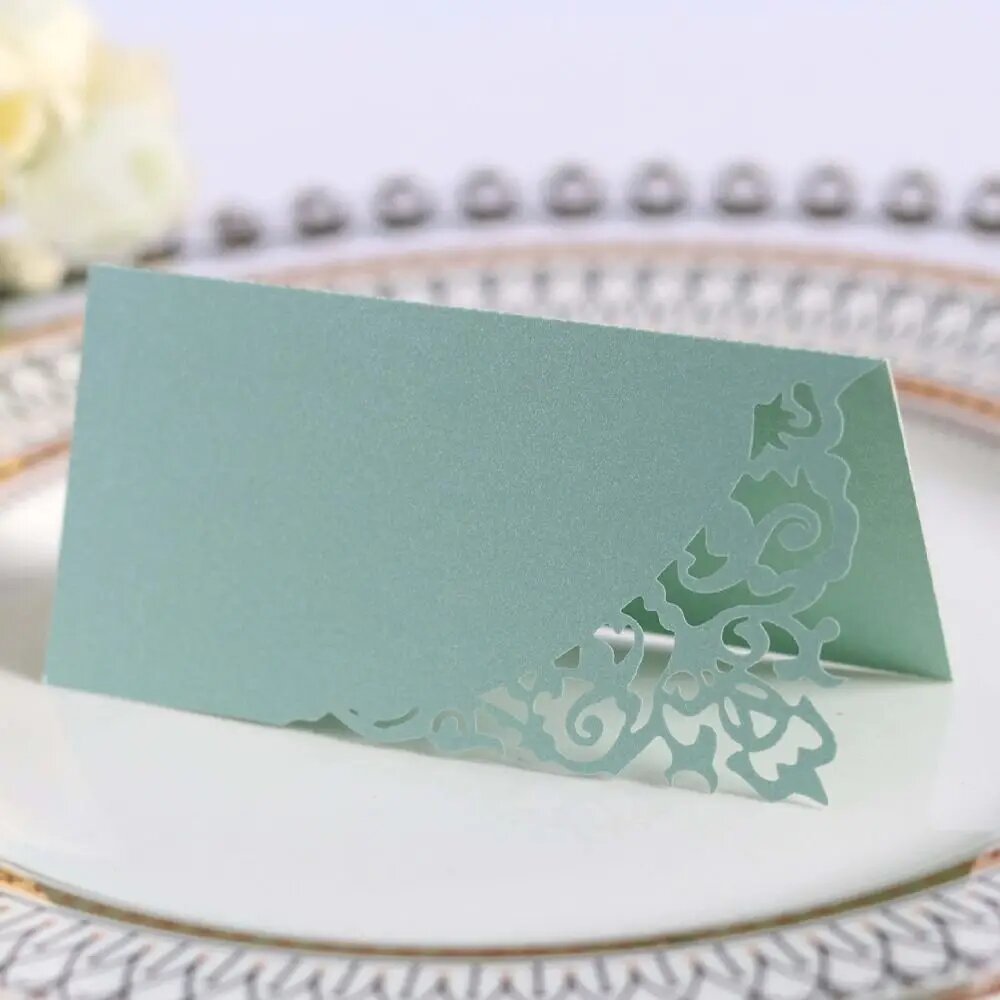Свадебные карточки для рассадки 10 шт. light green