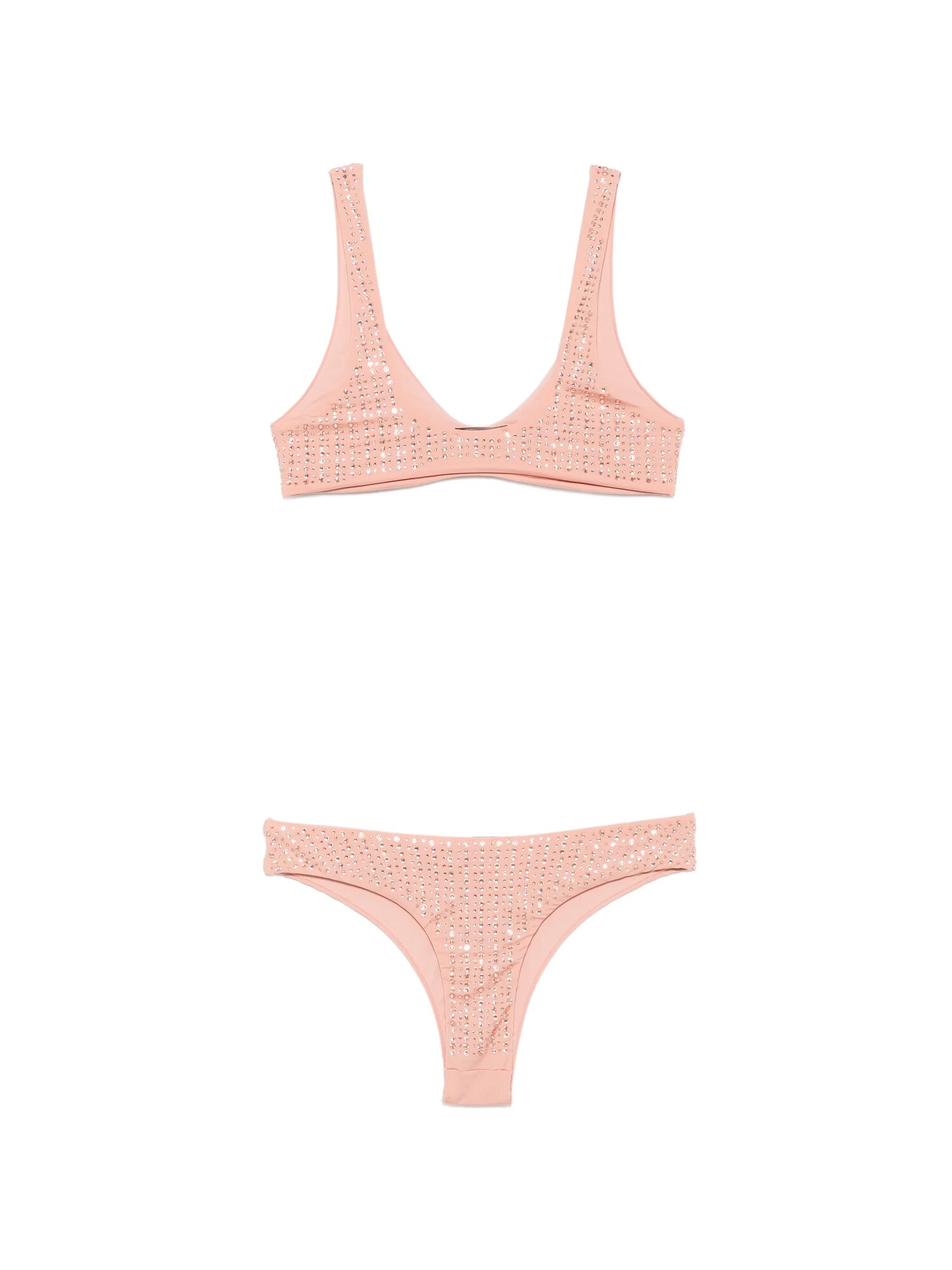 Купальник VENUJA Crystal-embellished bikini, размер 46, coral pink — фото 1