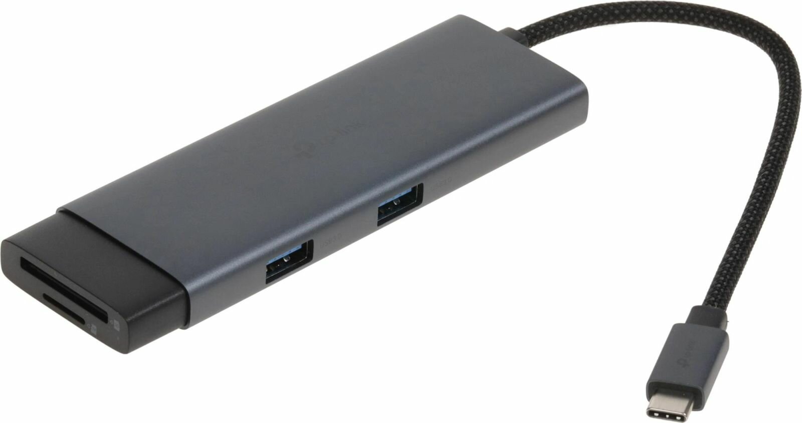 Разветвитель TP-LINK USB-C, 2 порта, серый, корпус пластиковый (UH7020C)