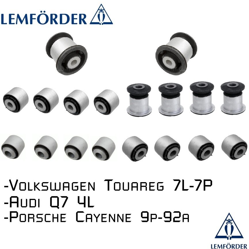 Комплект сайлентблоков задней подвески Lemforder для Volkswagen TOUAREG , Audi Q7 4L, Porsche CAYENNE 9P, туарег, ауди.
