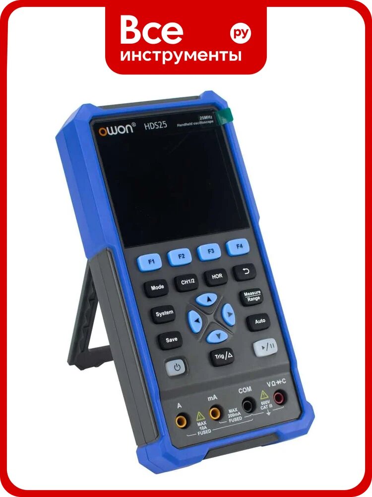 Портативный осциллограф OWON HDS25 OW136, 320×240, 10 В, цифровой двухканальный прибор с подсветкой дисплея