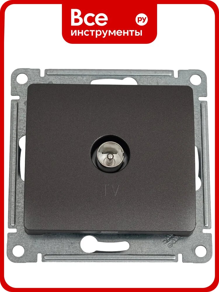 TV розетка Systeme Electric Glossa Графит, механизм SE GSL001393